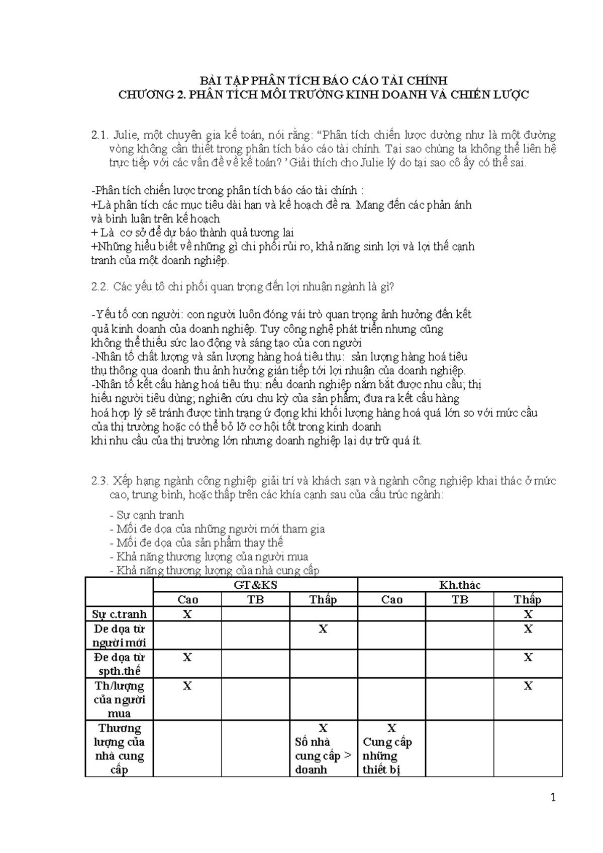 BAI TAP Ptbctc 45t[LMS] - BÀI TẬP PHÂN TÍCH BÁO CÁO TÀI CHÍNH CHƯƠNG 2 ...