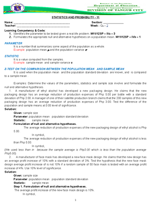 MATH9 Q3 Module 2 - Mathematics Quarter 3 – Module 2: Using Properties ...