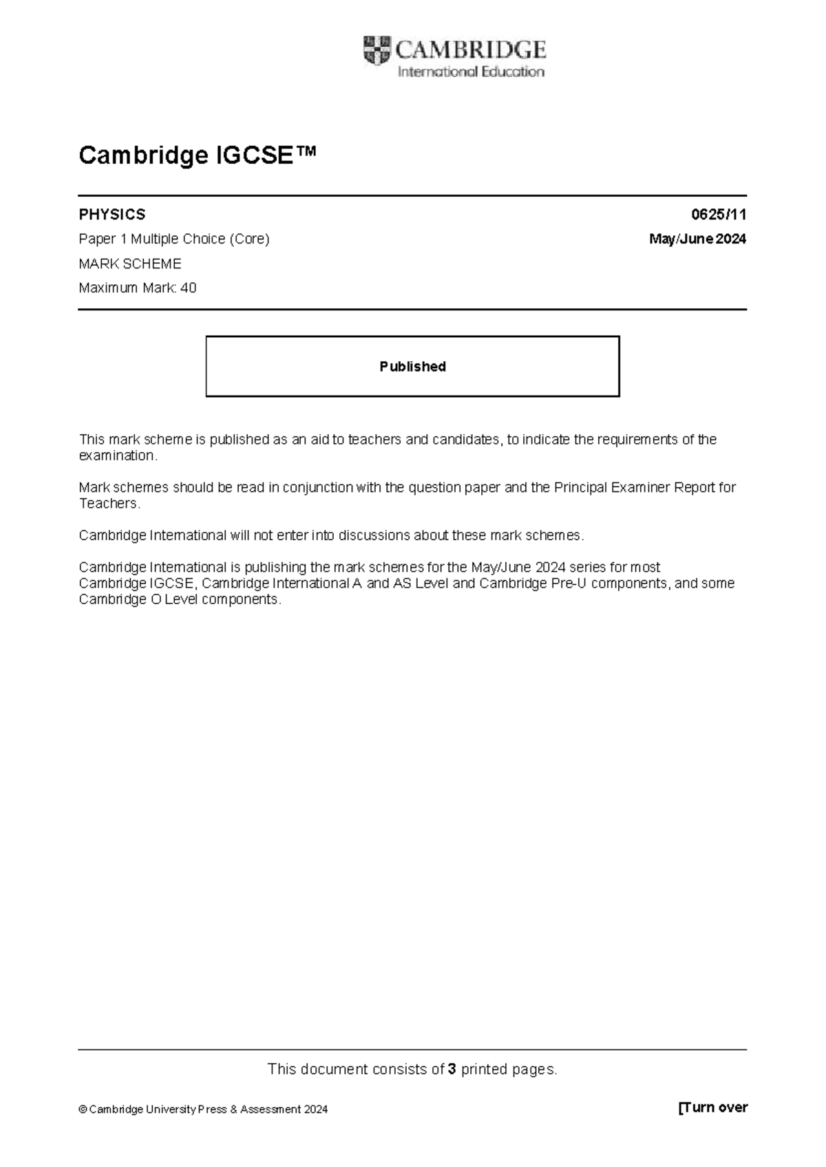 0625 s24 ms 11 - sdsds - This document consists of 3 printed pages ...