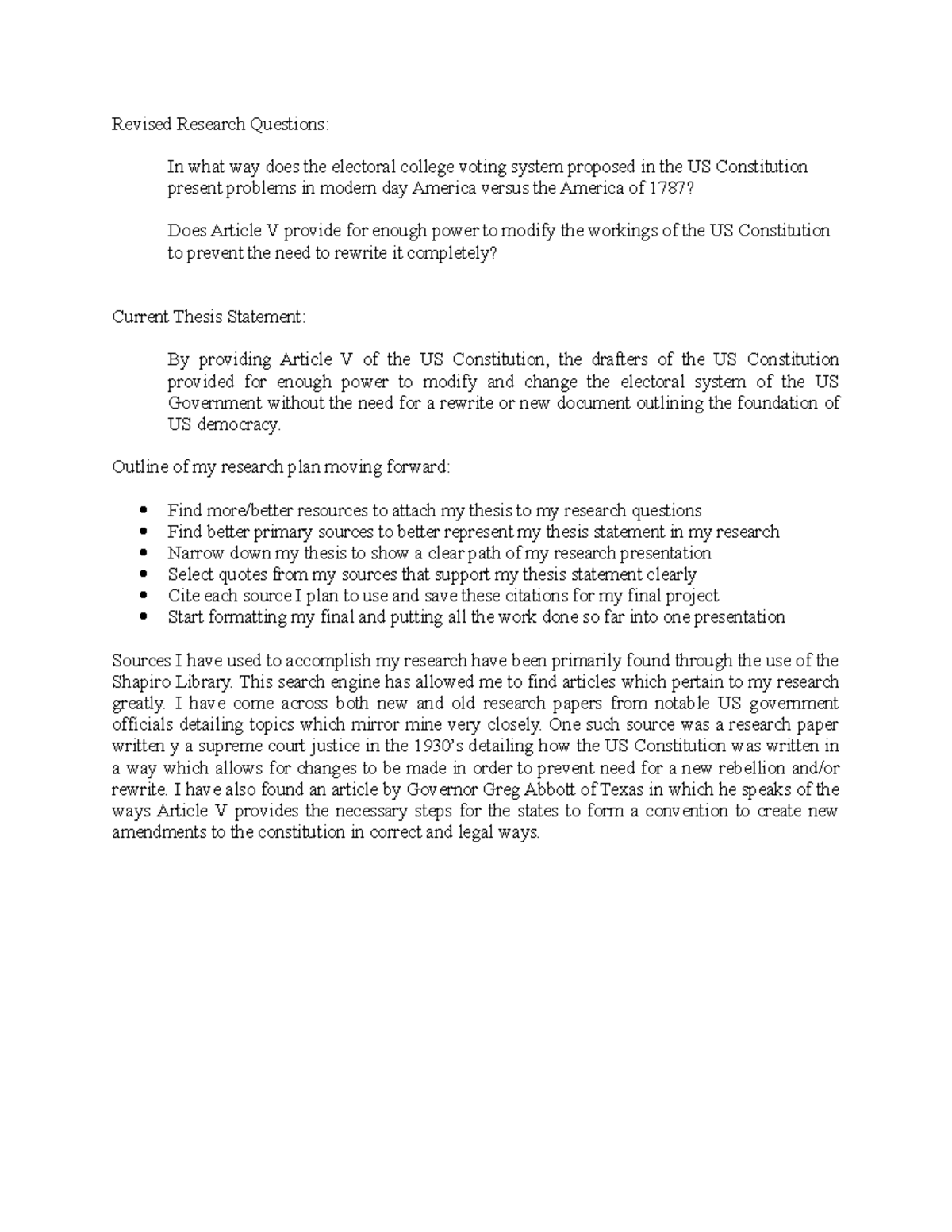 Research plan discussion post week 5 - HIS100 - SNHU - Studocu