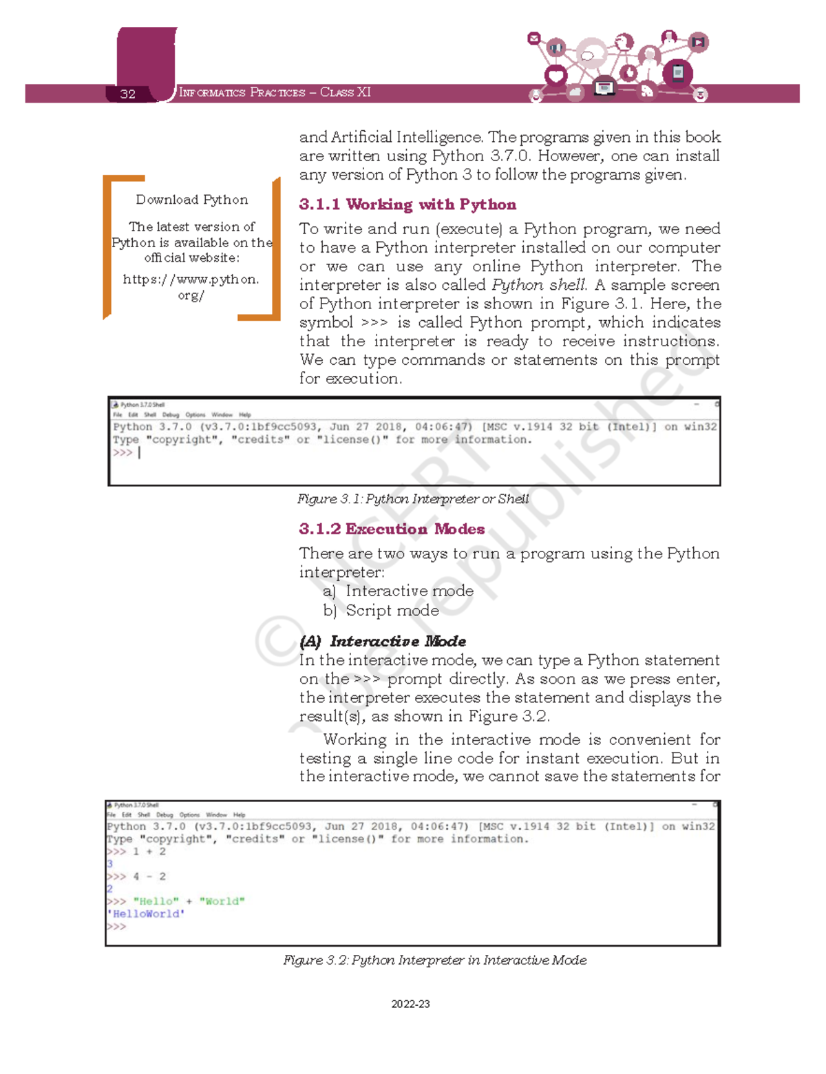 Keip103 Assignment - 32 InformatIcs PractIces – class XI 3.1 Execution ...