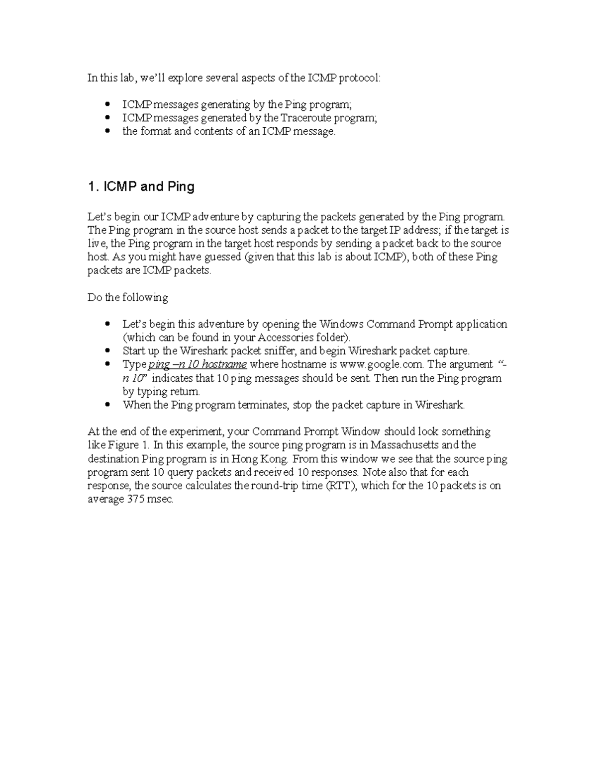 Wireshark ICMche - AEB 101 - Capital - Studocu