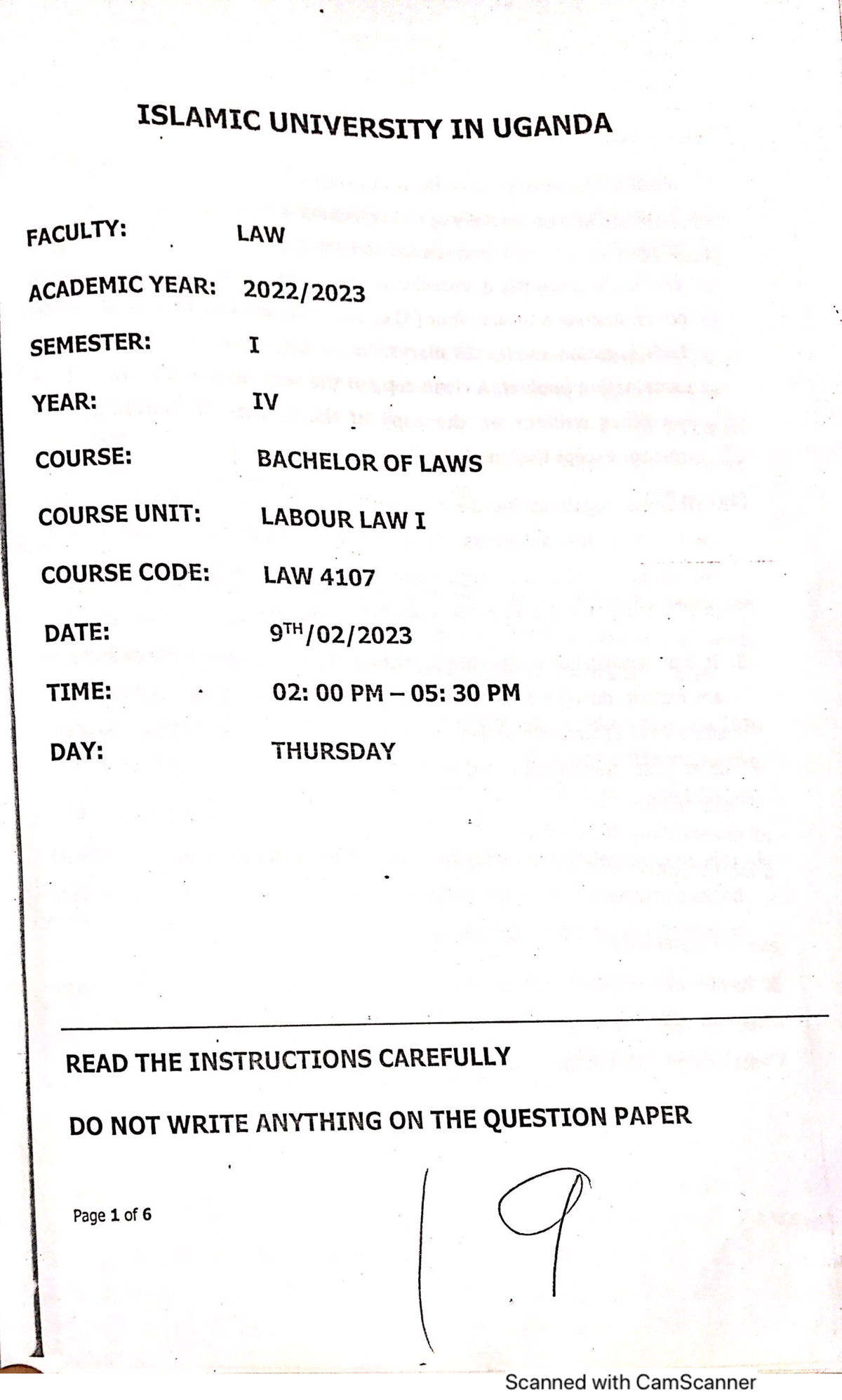 Labour 1 past papers - Labour law - Studocu