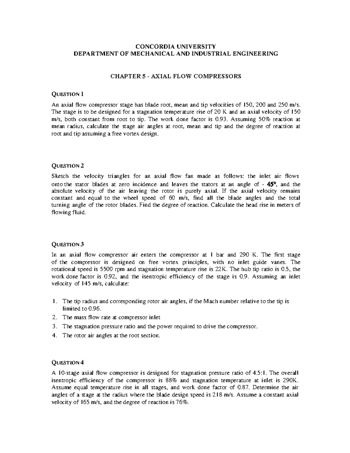 Chapter 5 - Solutions - CONCORDIA UNIVERSITY DEPARTMENT OF MECHANICAL ...