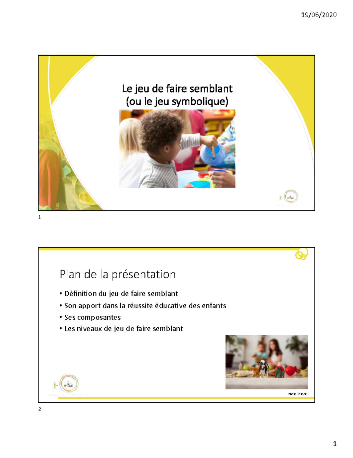 Jeu symbolique 2diapos - Le jeu de faire semblant (ou le jeu symbolique ...