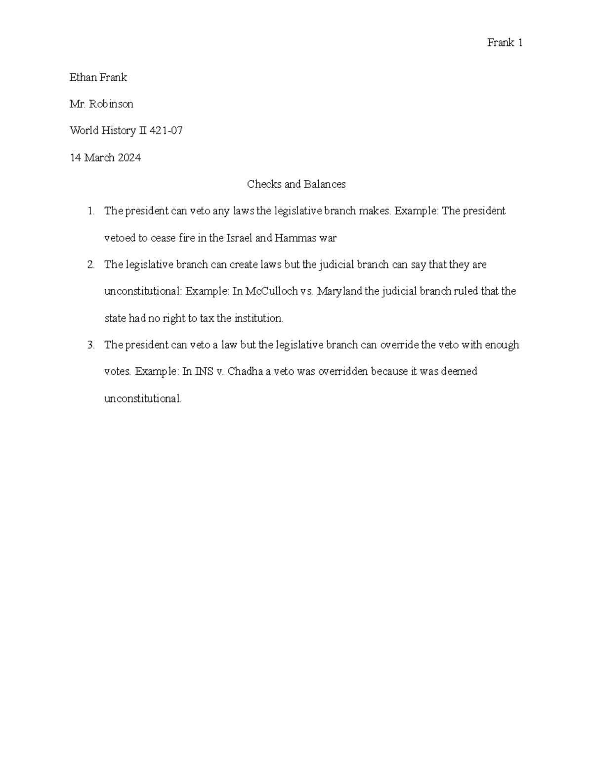 Document 6 - vdvdevsdv - Frank 1 Ethan Frank Mr. Robinson World History ...