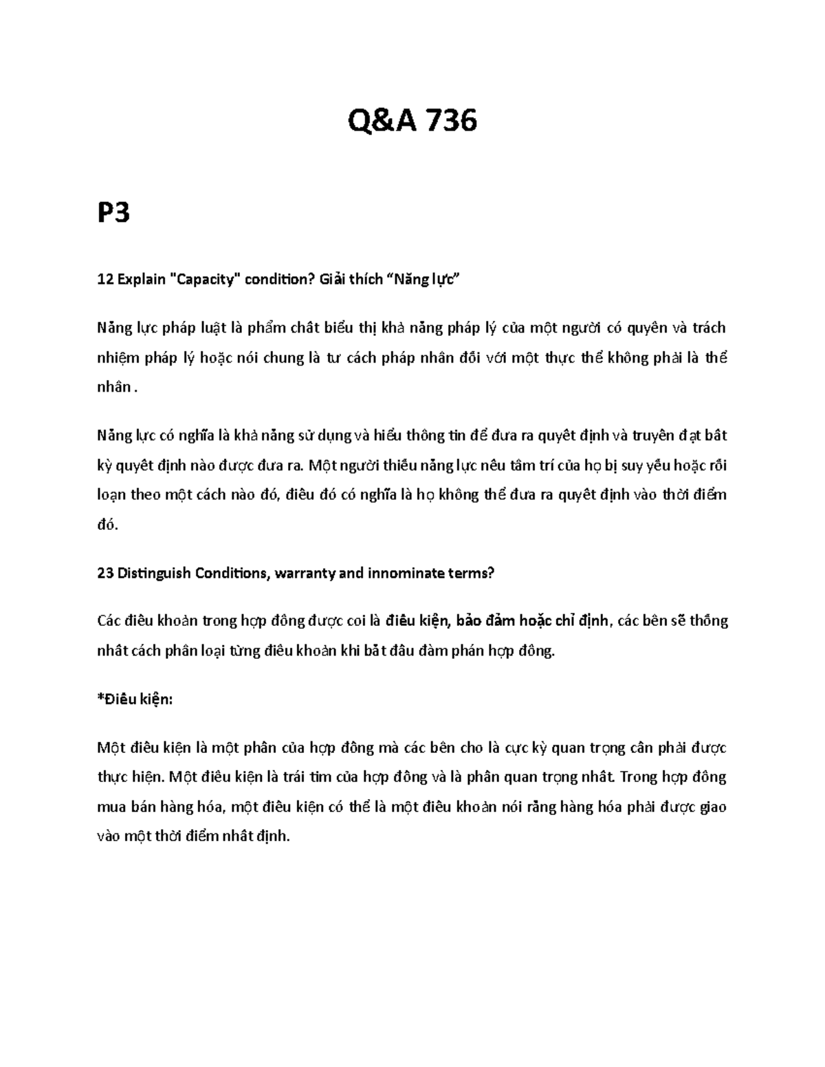 QA-736 - good - Q&A 736 P 12 Explain "Capacity" conditon? Gi iả thích ...