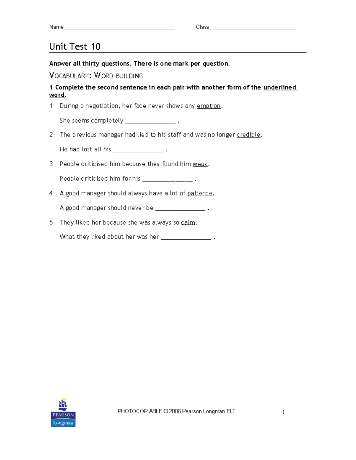 84804910 Unit Test 10 - zadania pozwalające usystematyzować wiedzę ...