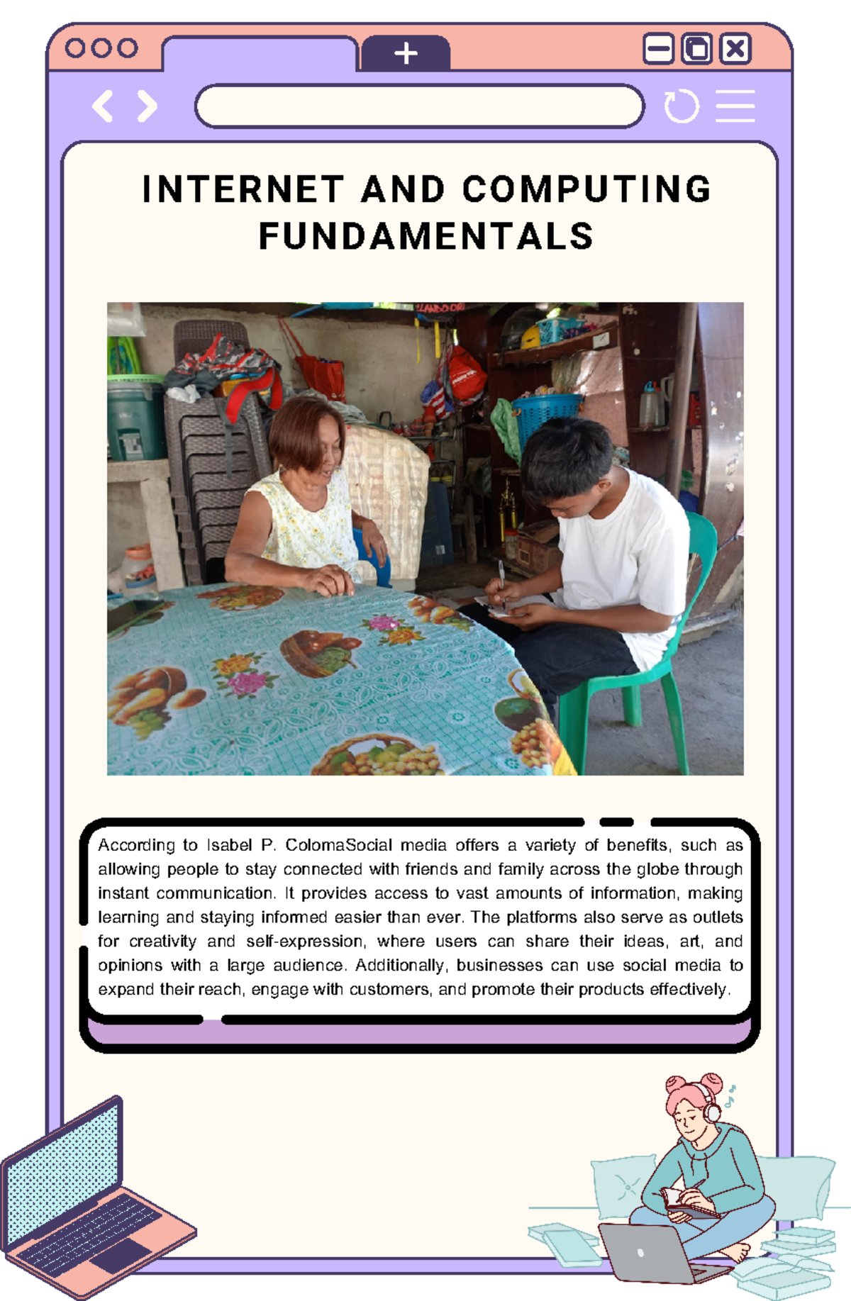 Internet and computing fundamentals( Christopher) - I N T ERN E T A N D ...