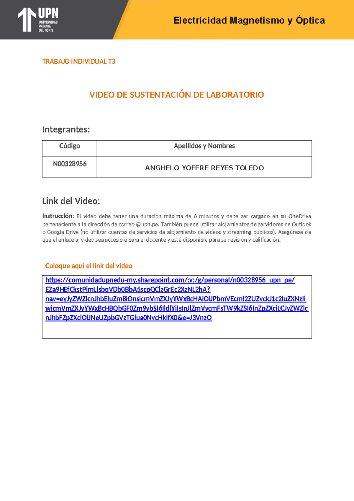 FISI.1206.T3. Video. Sustentacion Anghelo - Electricidad Magnetismo y ...
