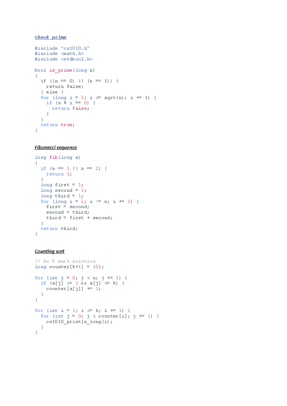 PE Algorithms - Check prime bool is_prime(long n) if ((n 0) (n 1 ...