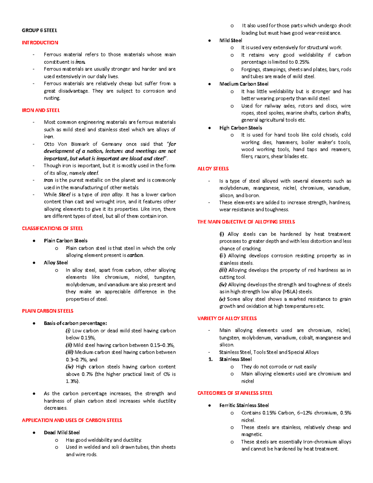 Group-6- Steel - A study that is suitable for students who need ...