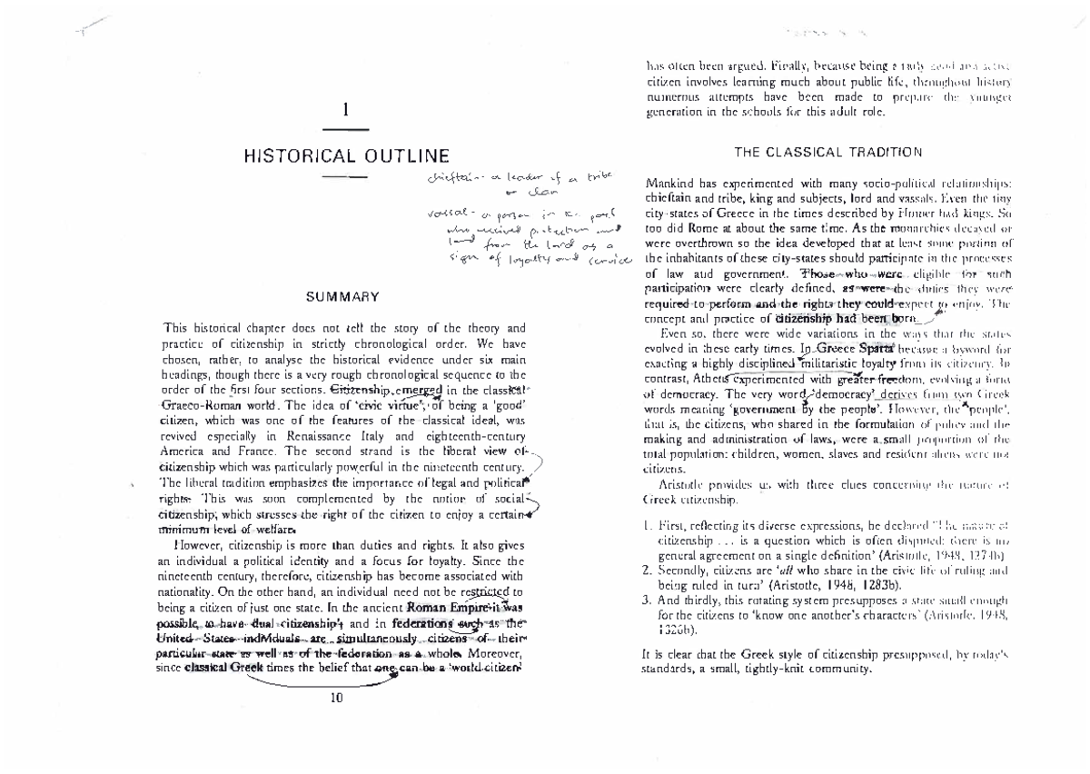 The Foundations of Citizenship Oliver Dawn and Derek Heater Chapter 1 ...