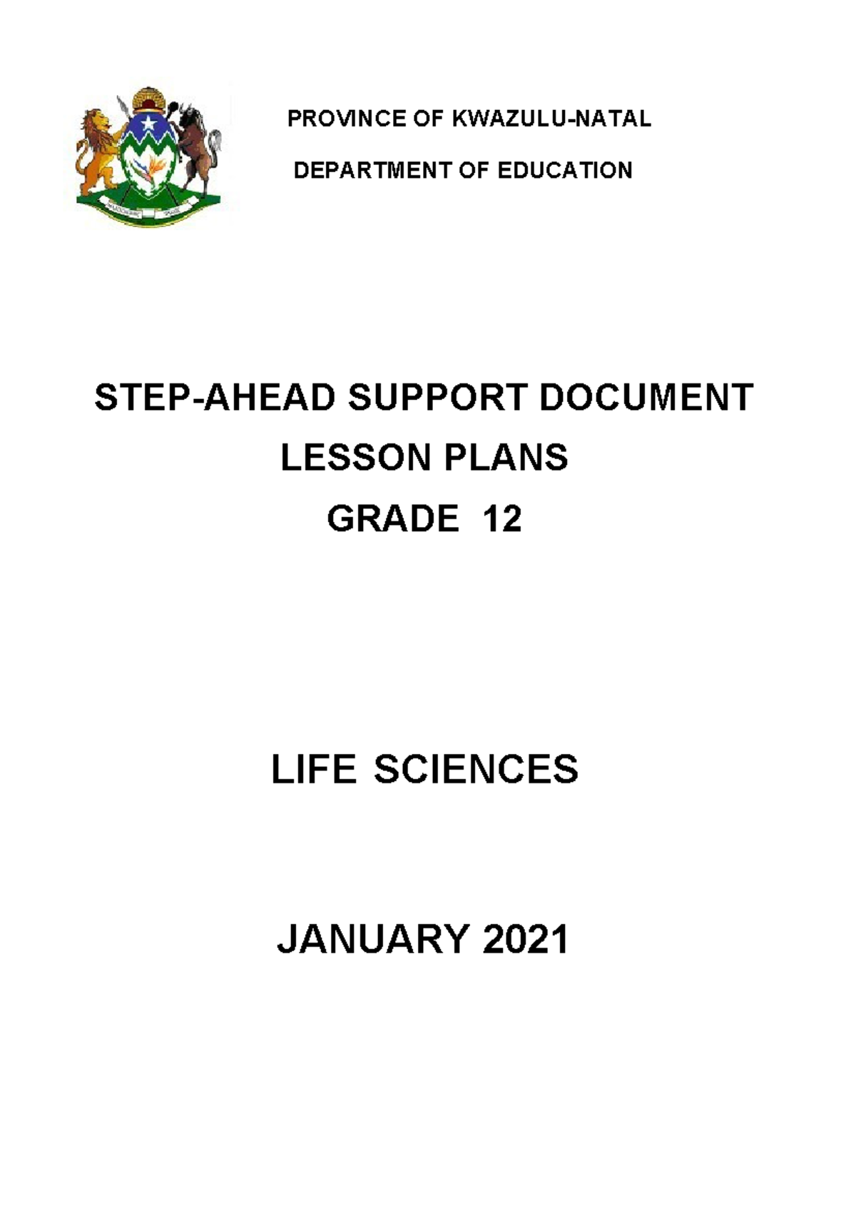 Grade 12 Lesson Plans - 2022 - PROVINCE OF KWAZULU-NATAL DEPARTMENT OF ...