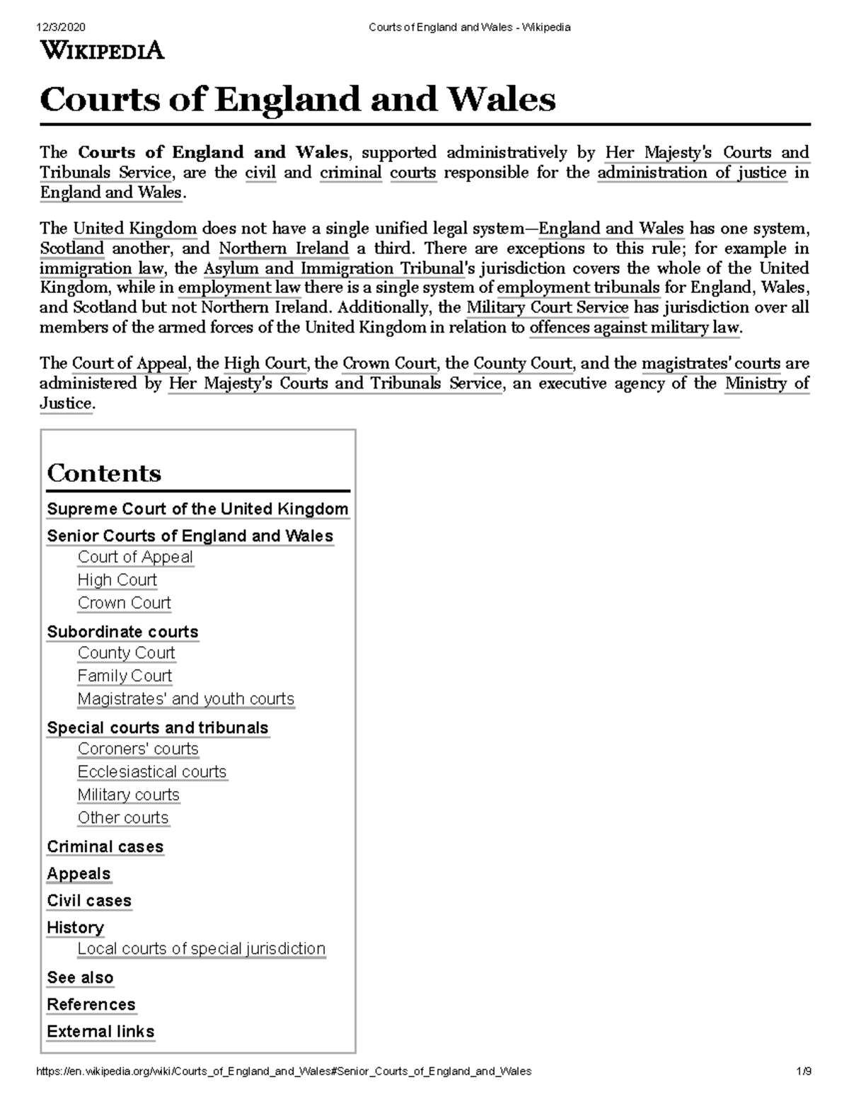 UK Courts - Courts of England and Wales The Courts of England and Wales ...