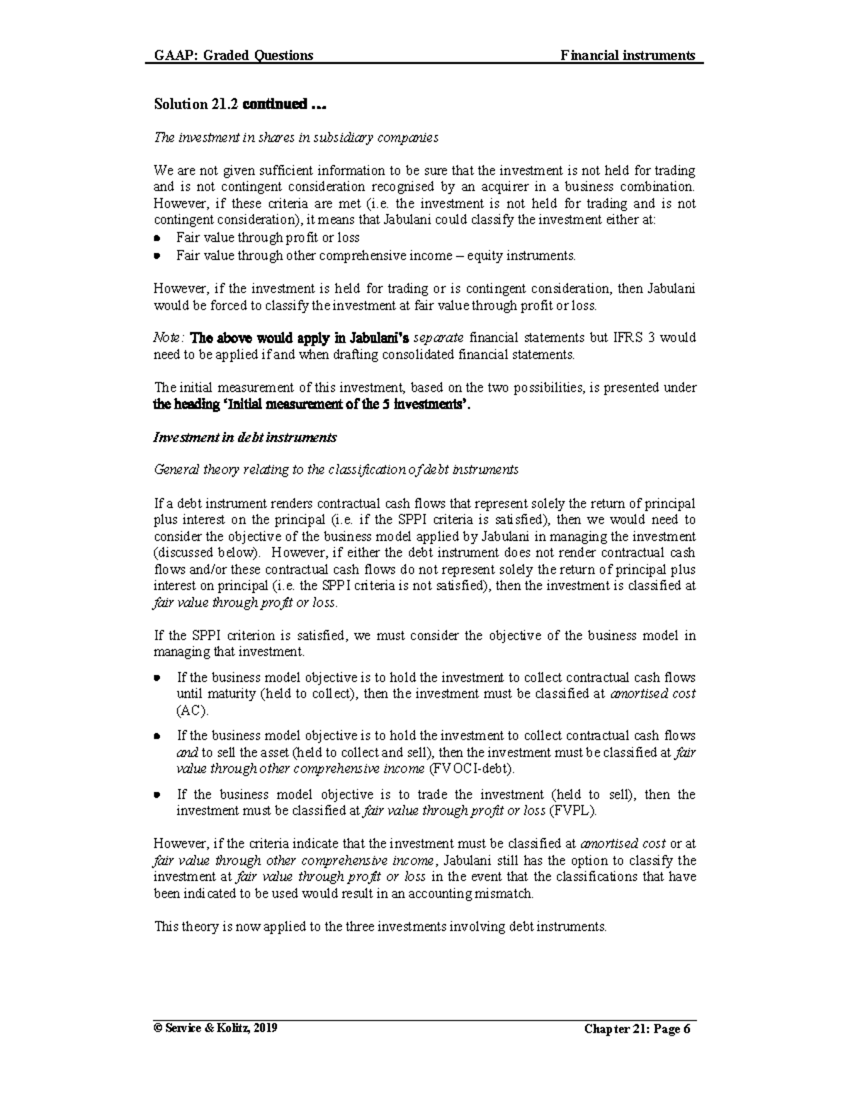 Solution to Financial Instruments - Accounting for education II - Studocu