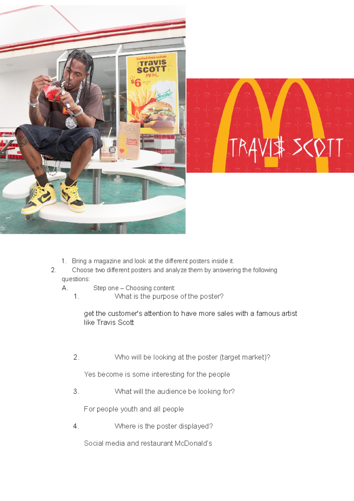 Activity 6 poster one - tarea - Bring a magazine and look at the ...