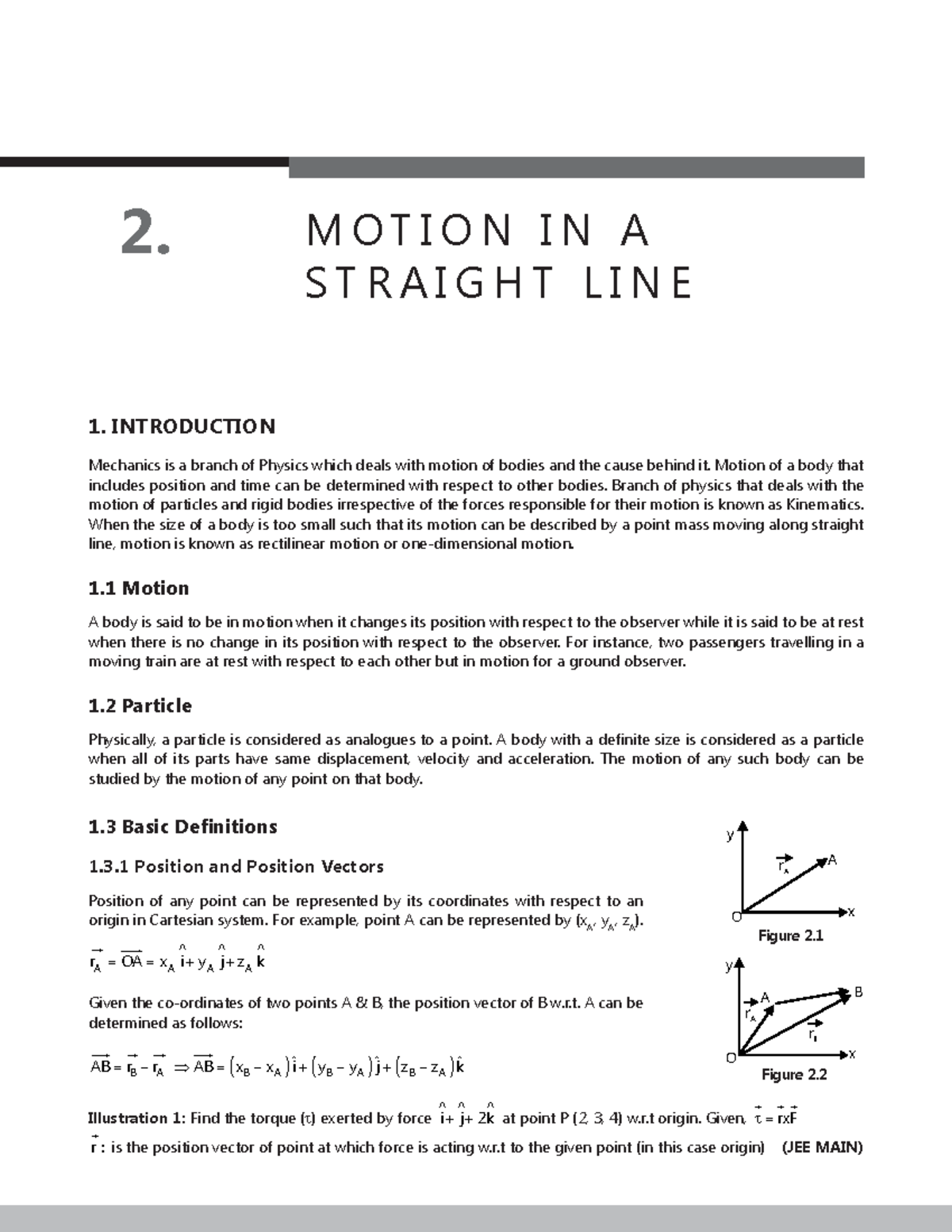 Motion-in-a-Straight-LineTheory.pdf - 2. M O T I O N I N A S T R A I G ...