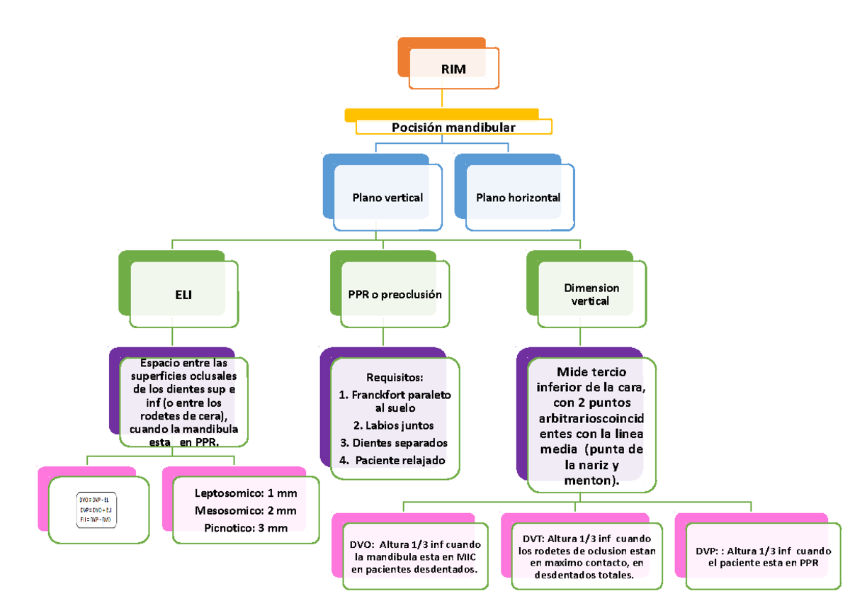 Mapas RIM - Mapa - RIM Pocisión mandibular Plano vertical ELI Espacio ...