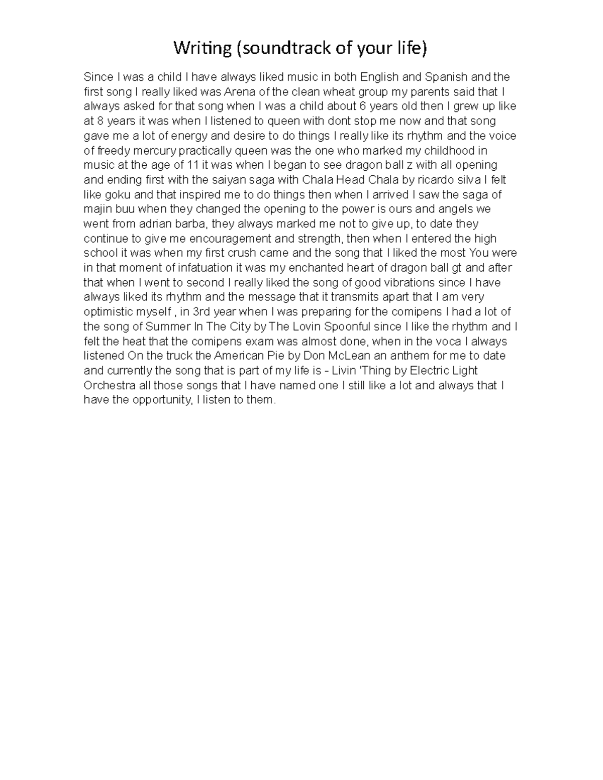 Writing (soundtrack of your life) efe - Matemáticas Propedéutico - UNAM ...