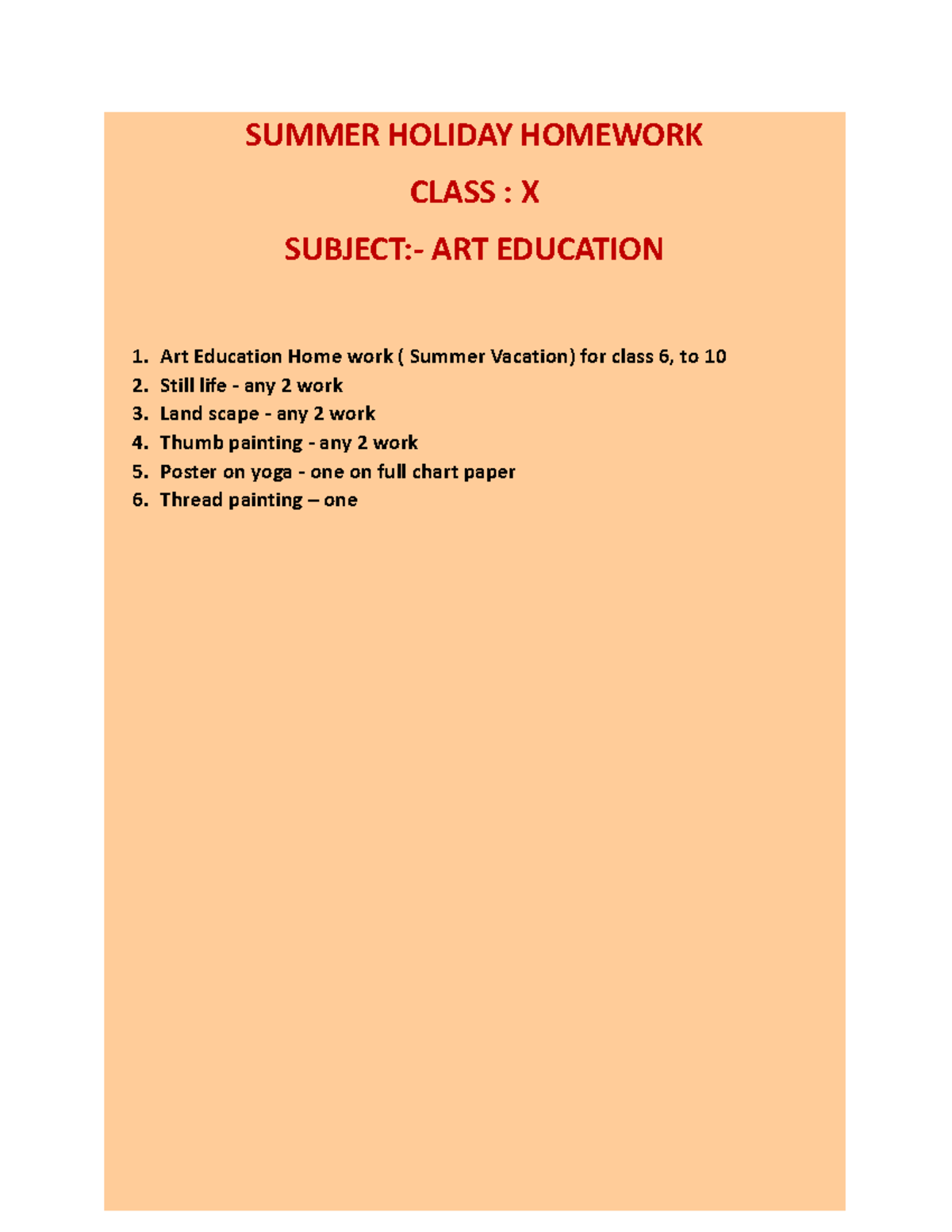 ALL Subjects 3 - It's the holiday homework - SUMMER HOLIDAY HOMEWORK ...