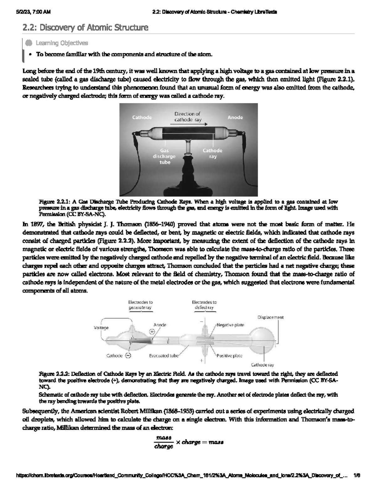 Discovery of Atomic Structure - CHEM105 - Studocu