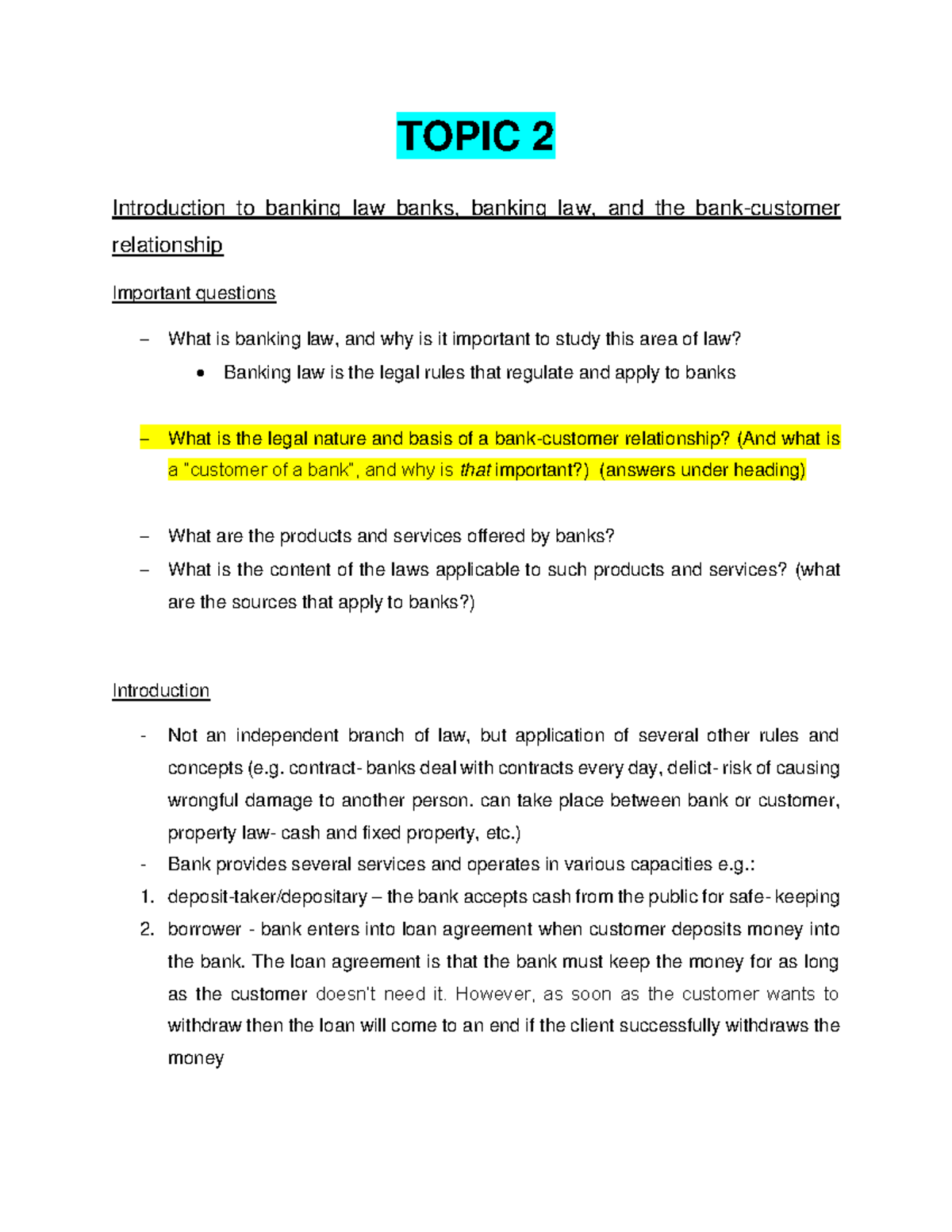 Unit 2 - 5 - Compilation - Test 3 Notes - TOPIC 2 Introduction to ...