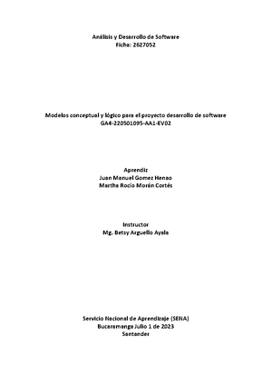 Informe de entregables para el proyecto de desarrollo de software GA4-220501095-AA2-EV02 ...