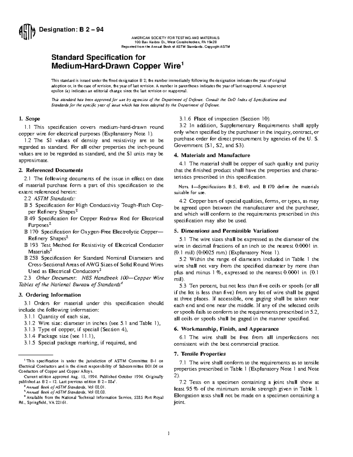 engineering mechanical - Designation: B 2 – 94 Standard Specification ...