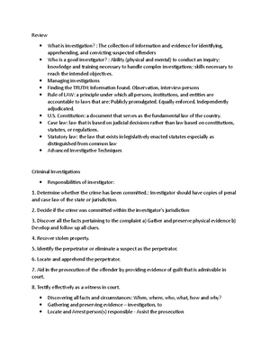 Advanced Investigative Techniques Midterm Review - Advanced Investigative Techniques Midterm ...