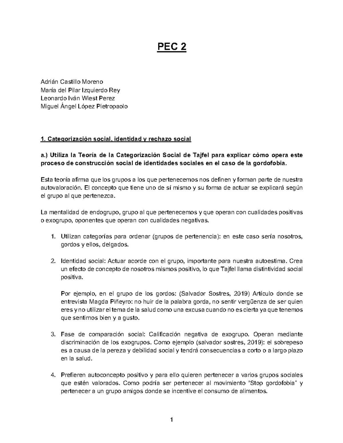 Fp -uoc-fundamentos psicosociales en psicologia .trabajo grupal - PEC 2 Adrián Castillo Moreno ...