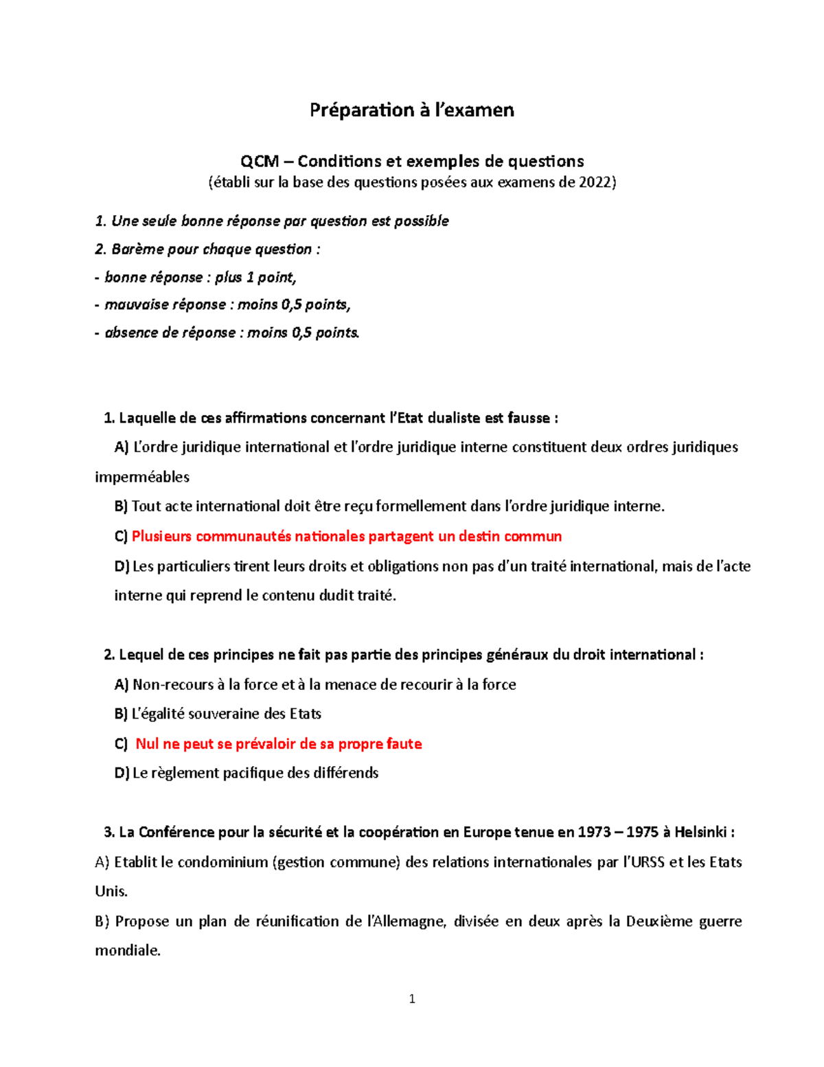 Boev Ivan Pr Ã©paration QCM 2022 - Préparation à l’examen QCM – Conditions et exemples de ...
