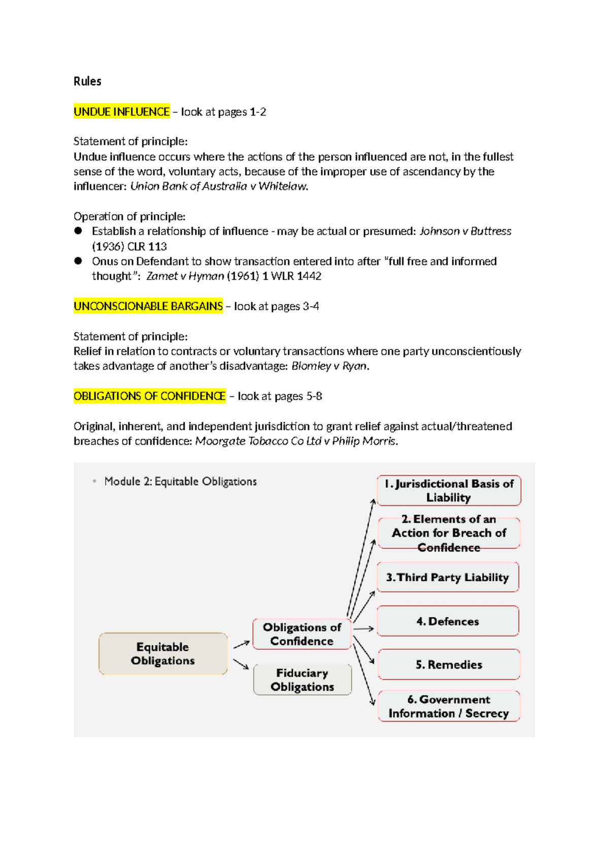 Rules - Rules UNDUE INFLUENCE – look at pages 1- Statement of principle ...