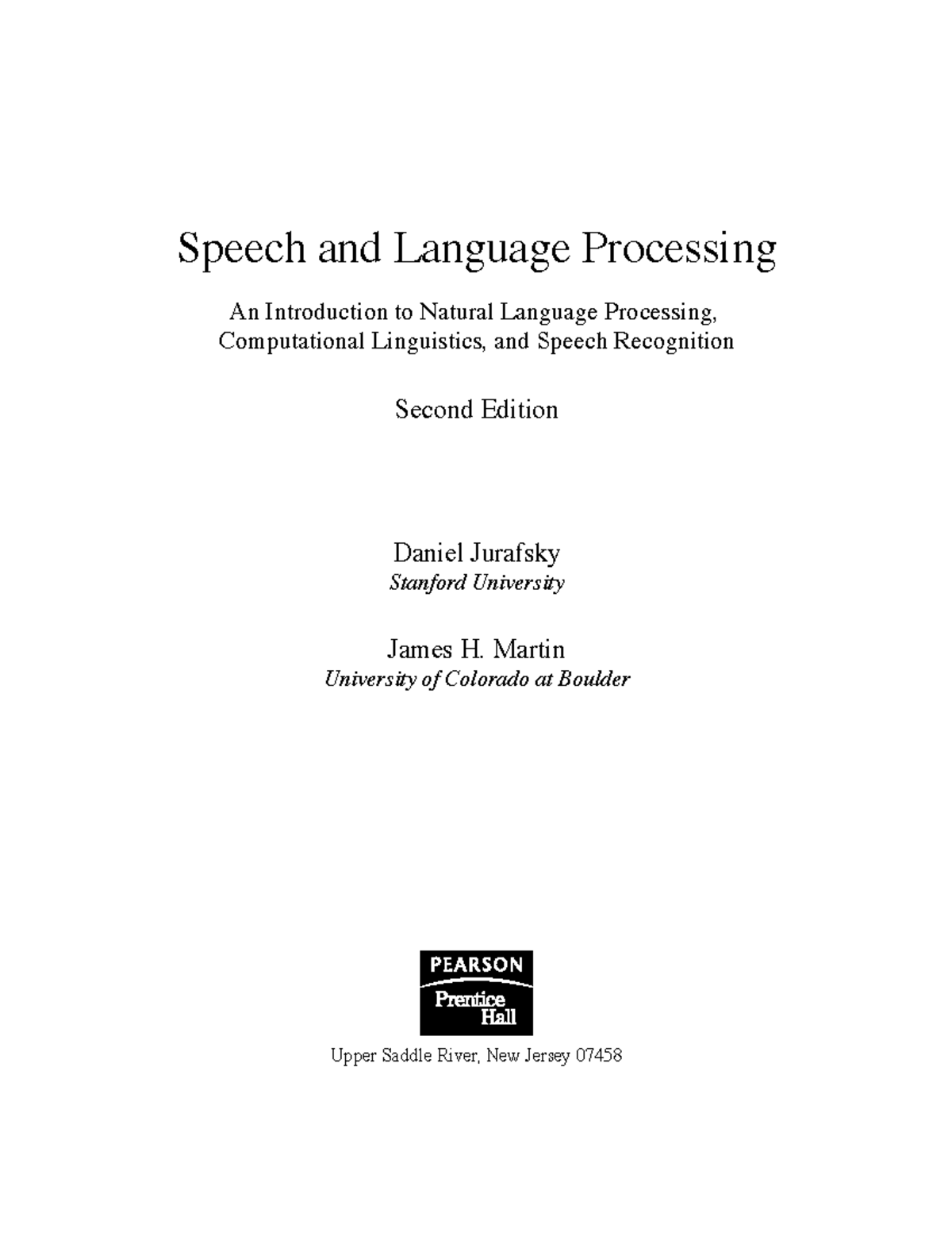 Introduction Jurafsky Martin - Speech and Language Processing An ...