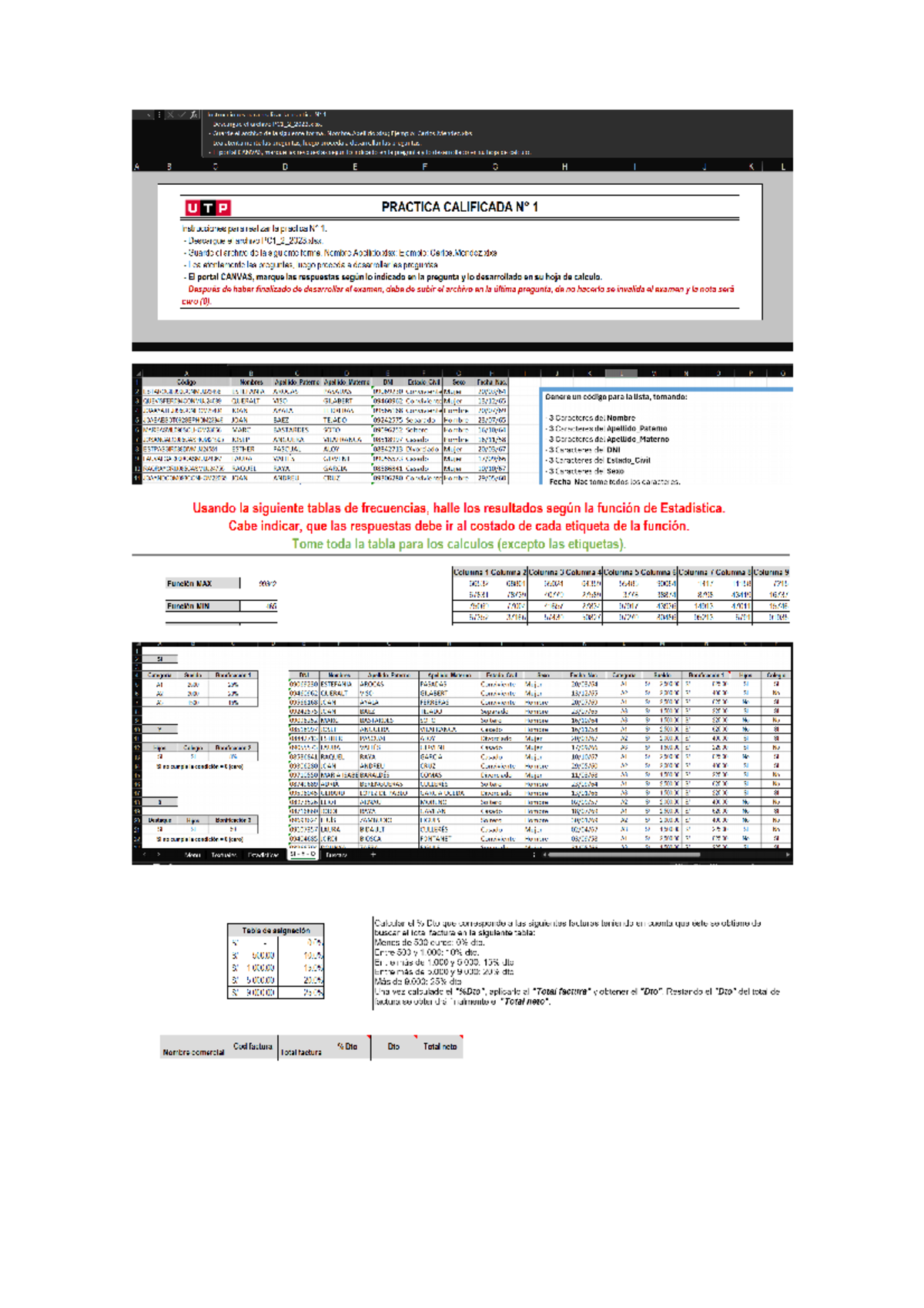 PC1 2 2023 - Semana 08 - Tema 01: Evaluación - Práctica Calificada 1 PC_1_2_2023 Excel - - Studocu