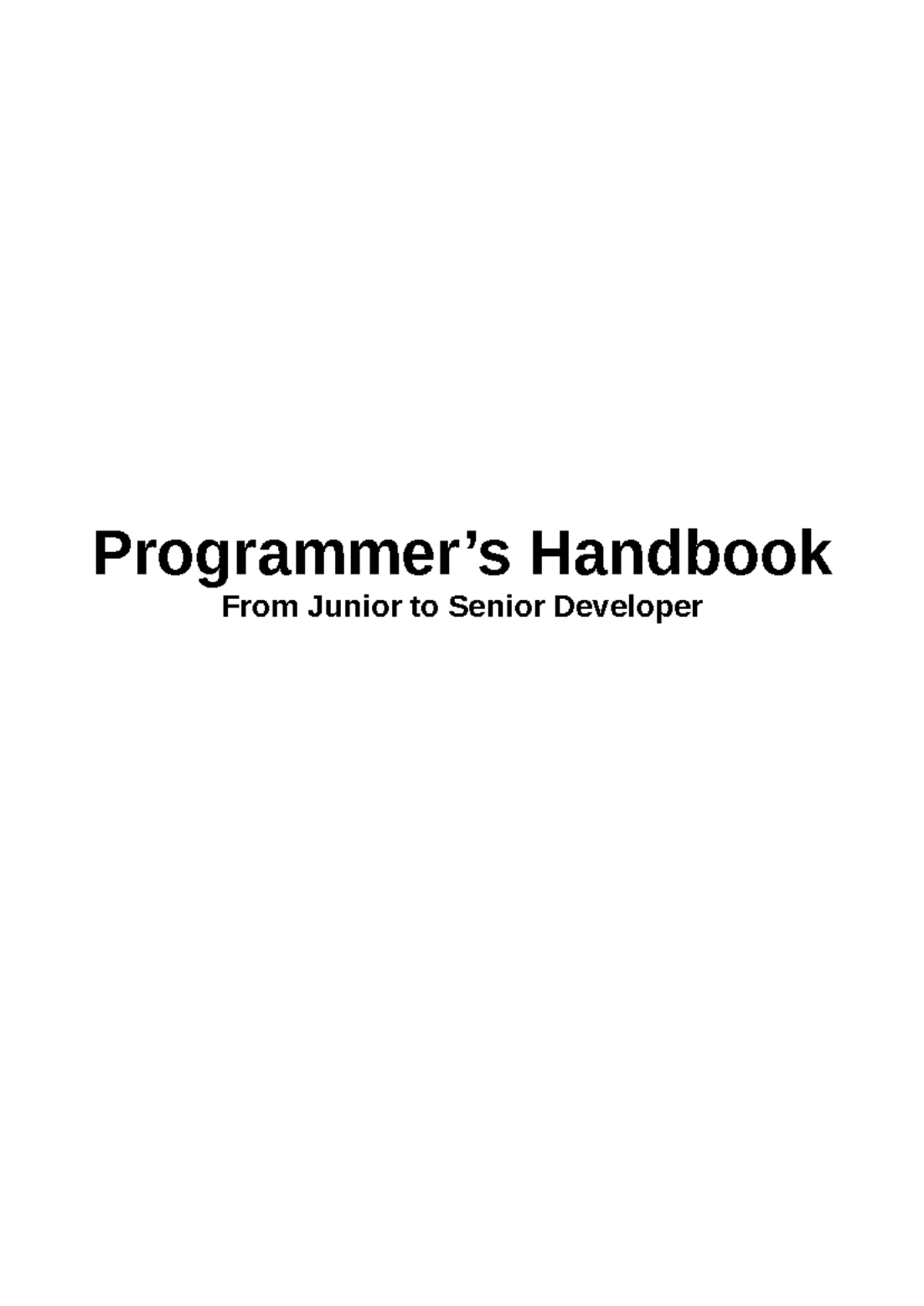 The Programmer's Handbook - CSC1015F - Programmer’s Handbook From ...