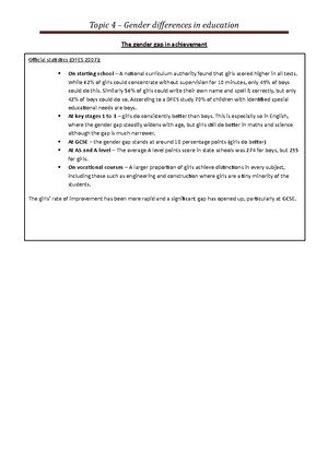Class Difference in Achievement - External Factors (Complete ...
