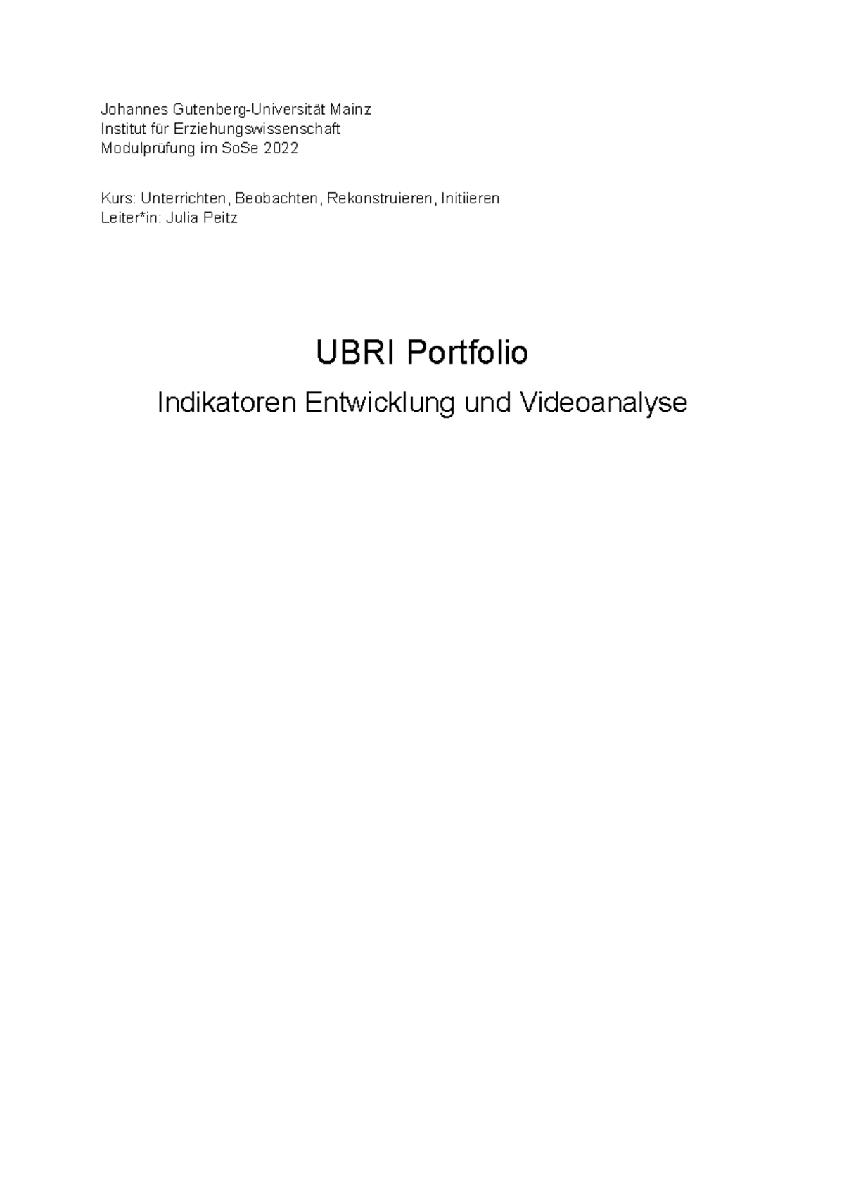 Ubri portfolio anon upload - Johannes Gutenberg-Universität Mainz ...