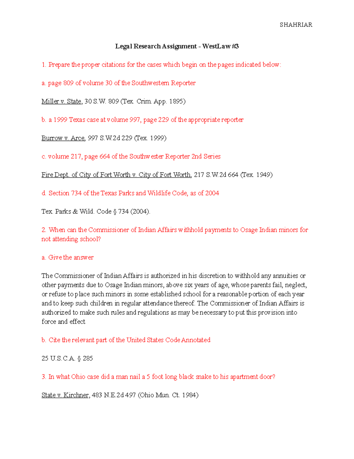 Research Assignment - Westlaw #3 - page 809 of volume 30 of the ...