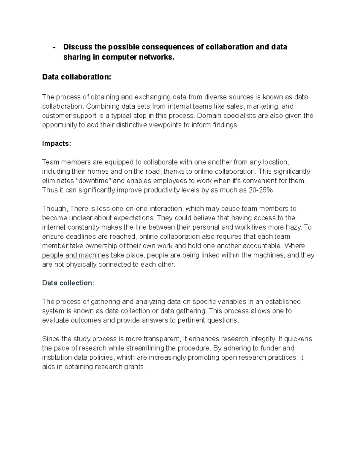 Inquiry ITGS - this is sindhu menon - Discuss the possible consequences ...