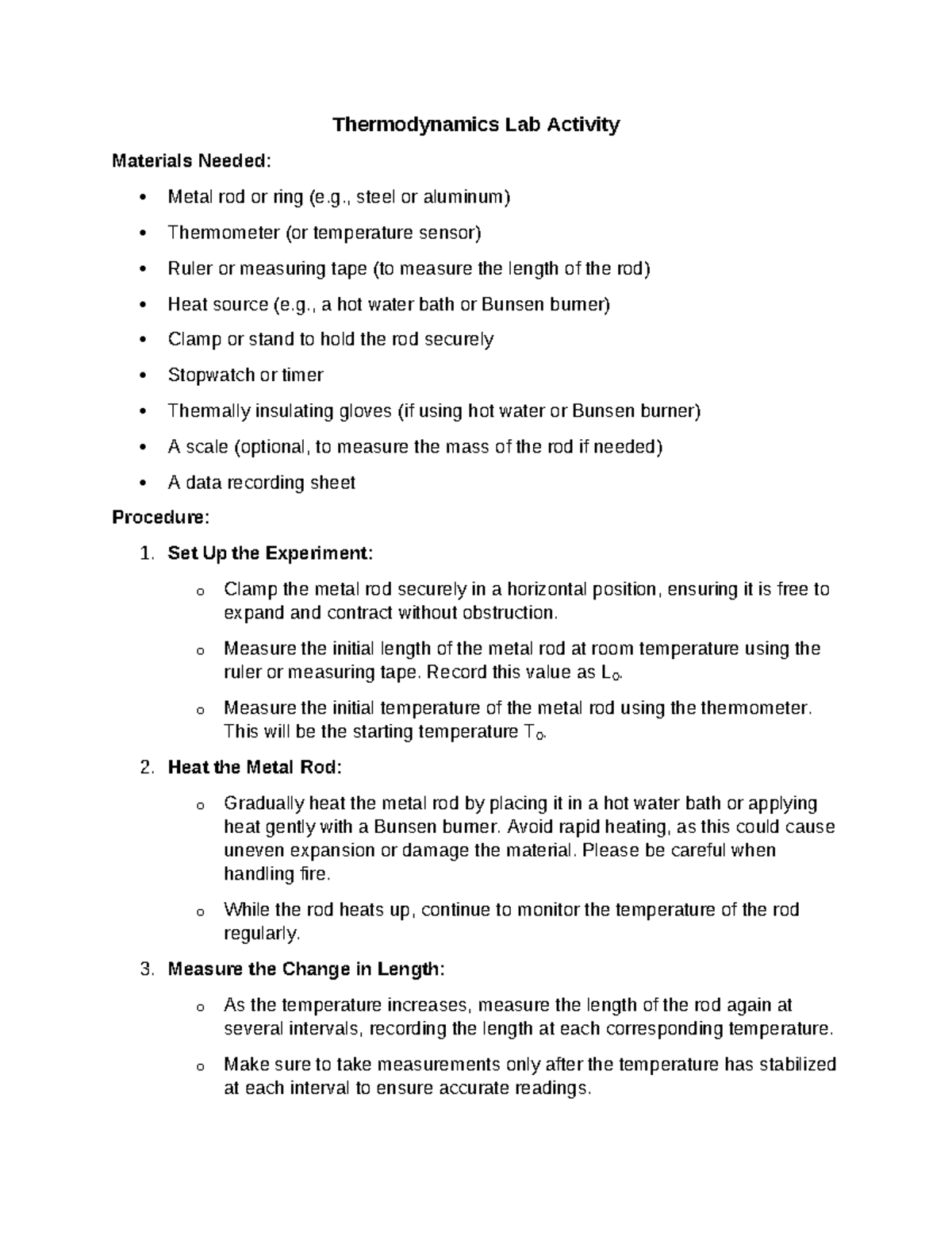 Thermodynamics-Lab-Activity - Thermodynamics Lab Activity Materials ...