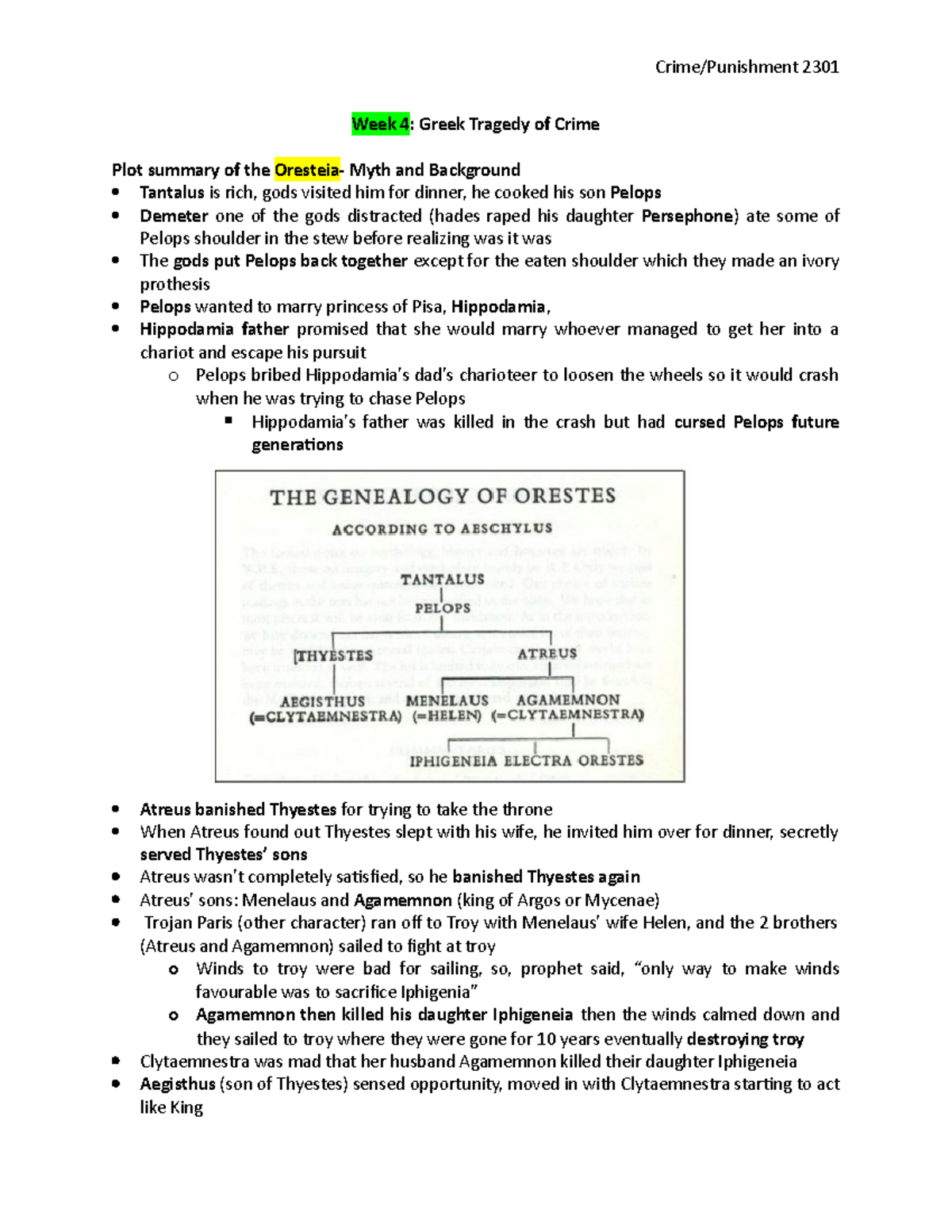Crime+2301+Week+4-+Greek+Tragedy+of+Crime - Week 4: Greek Tragedy of ...