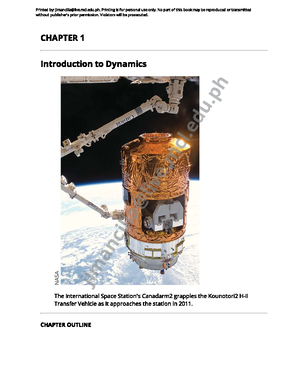 Chapter 2- Dynamics of a Particle(Part 7) Essay - Dynamic of Rigid Bodies - Studocu