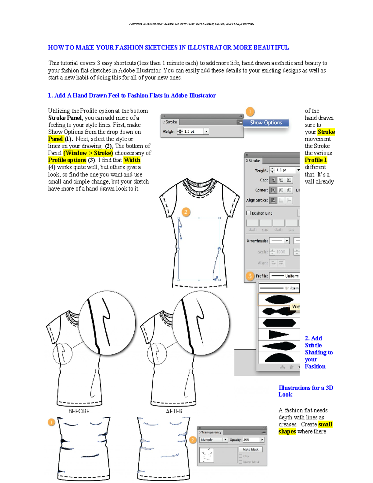 WK8- Fashion Illustration Adobe Illustrator Style Lines, Drape, Ruffles ...