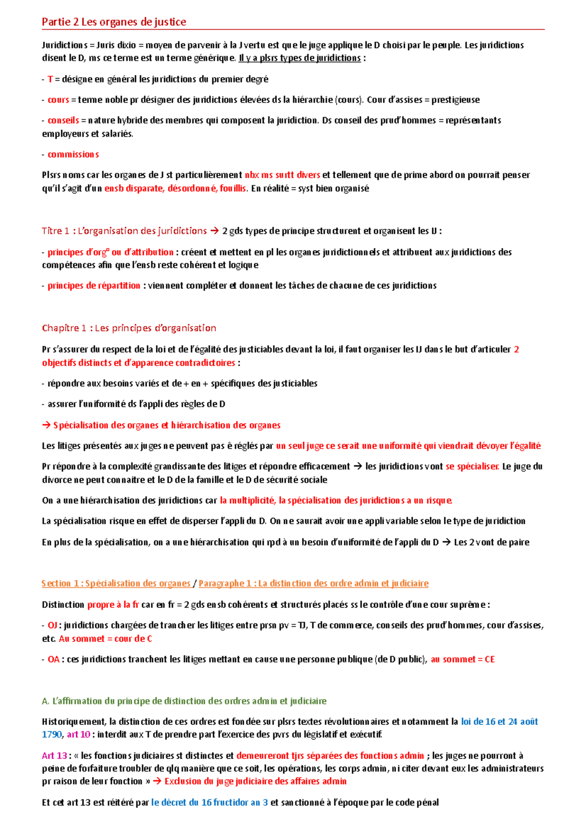 Partie 2 chapitre 1 - cours d'institutions juridictionnelles - Partie 2 ...