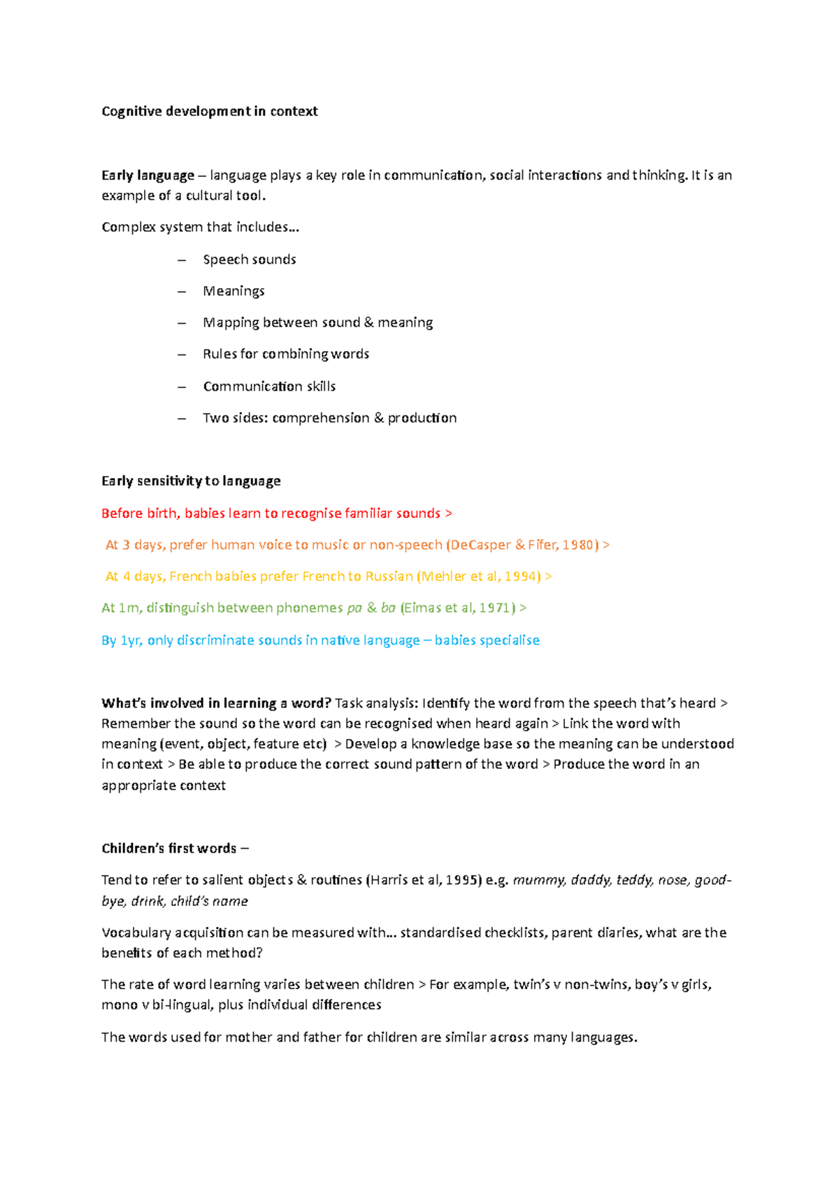 Cognitive development in context - It is an example of a cultural tool ...