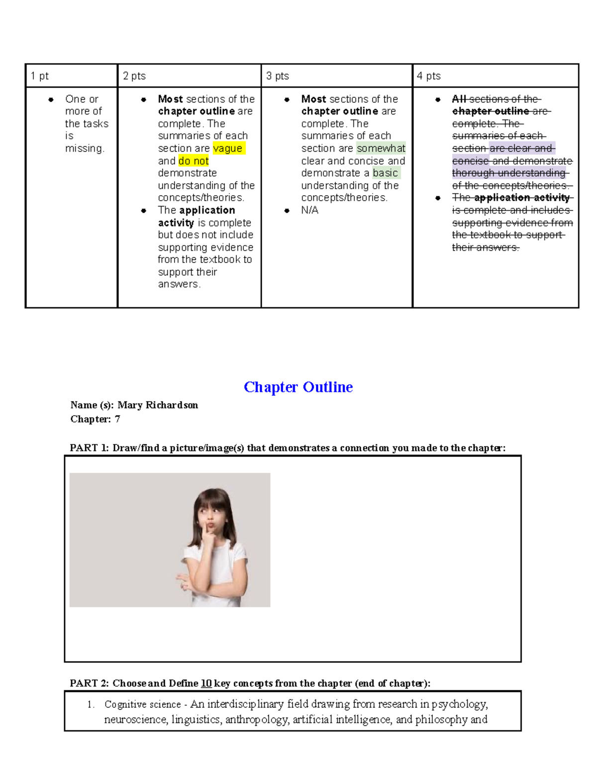 Week 8 tasks - 1 pt 2 pts 3 pts 4 pts One or more of the tasks is ...