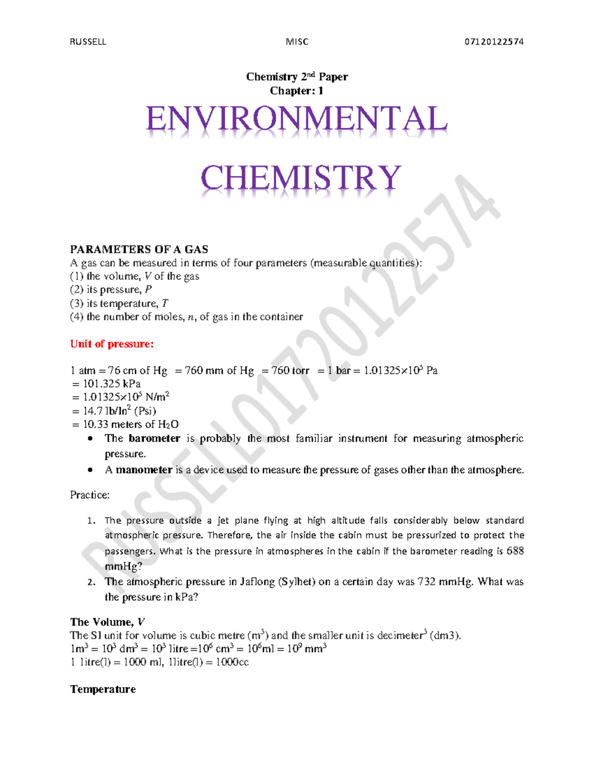1. parameters of gases - good - RUSSELL MISC 07120122574 Chemistry 2nd ...