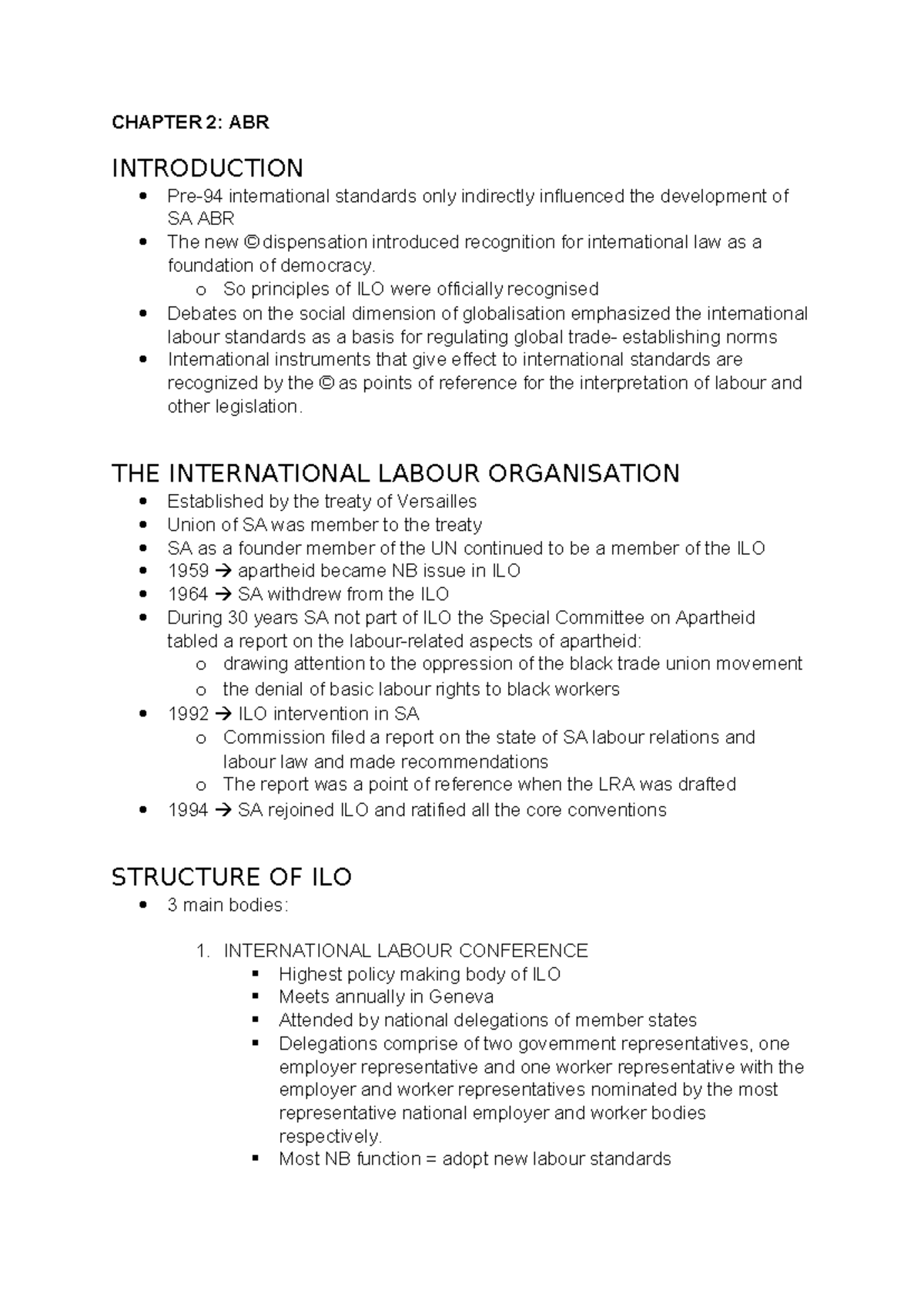 Chapter 2 summary - summaries - CHAPTER 2: ABR INTRODUCTION Pre-94 ...