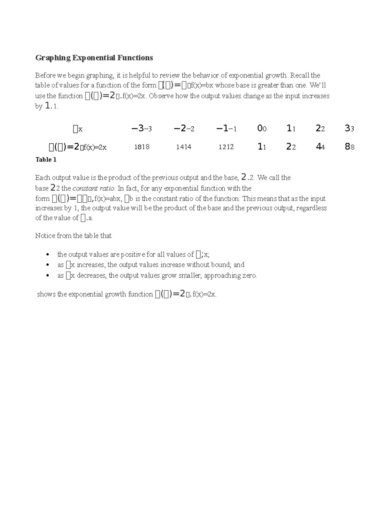 6 2 Graphs Of Exponential Functions Graphing Exponential Functions